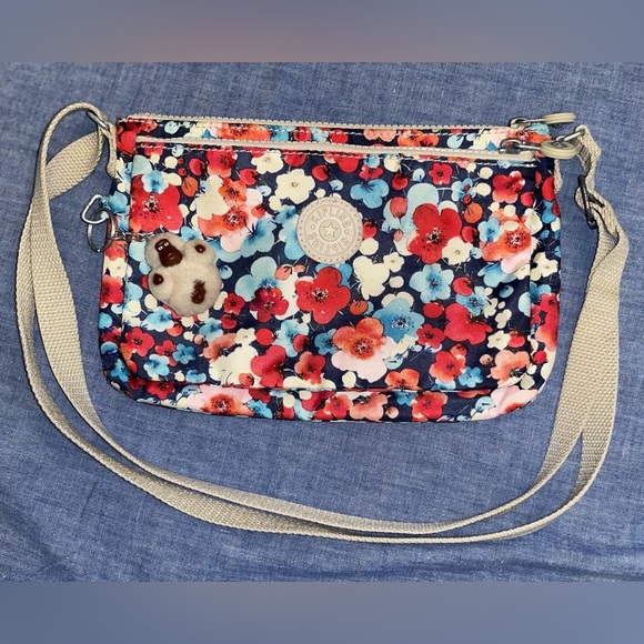 Kipling | Bags | Kipling Floral Crossbody Bag Small Adjustable Strap ...